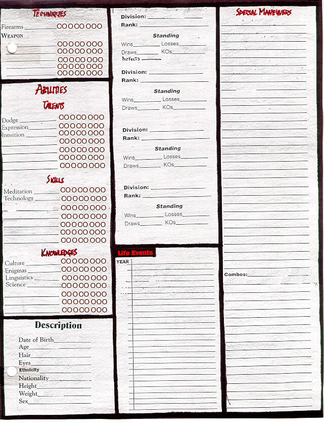 Street Fighter: The Storytelling Game Yahoo! Group Archive